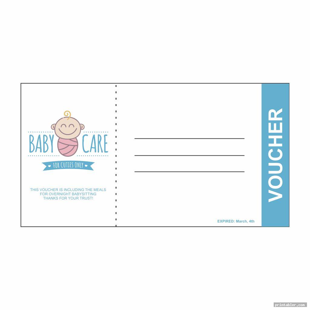 Babysitting Voucher Template Gridgit