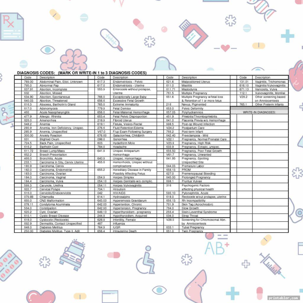 Chiropractic Superbill Template Printable Gridgit