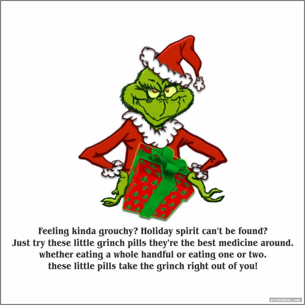 Grinch Pills Printable Gridgit