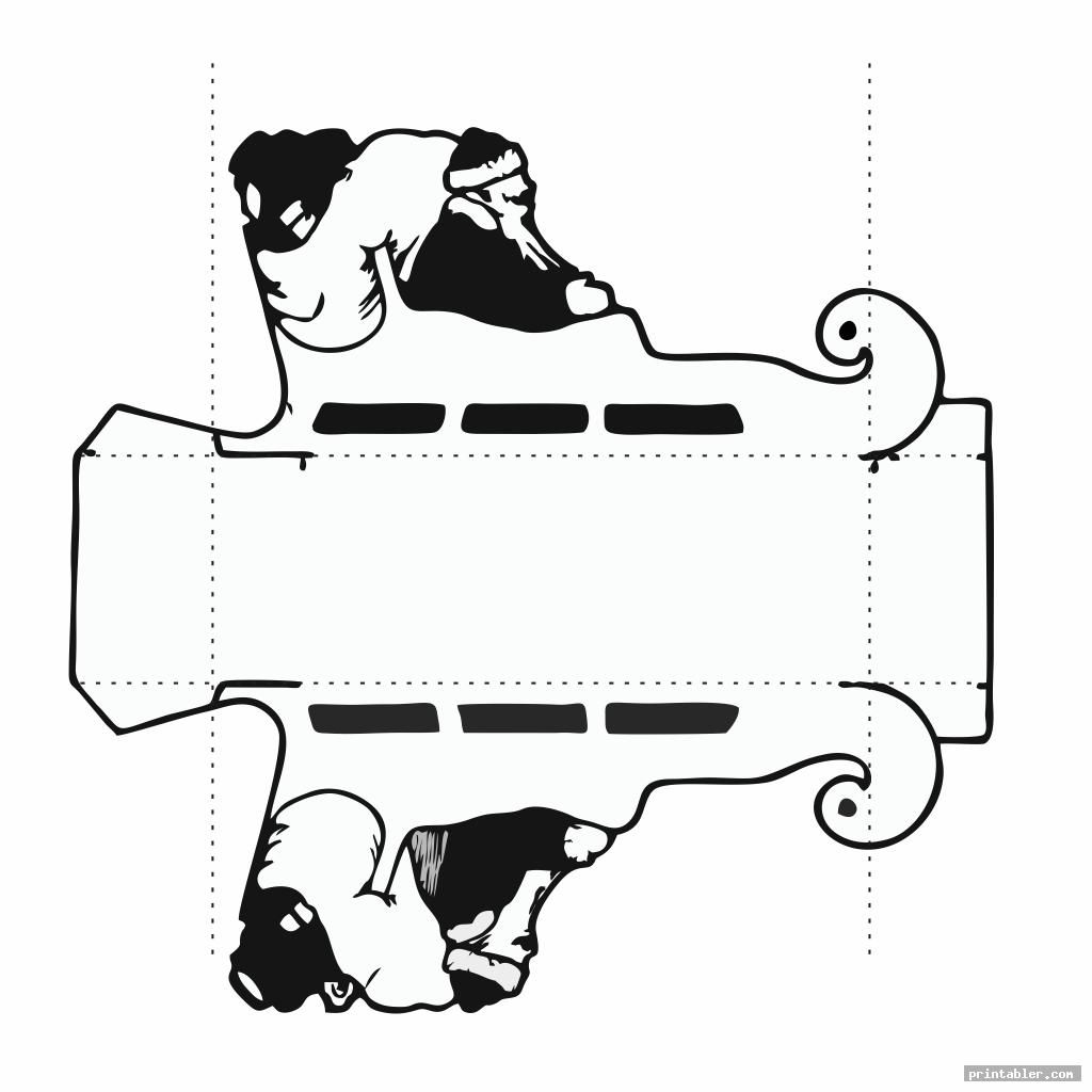 Cardboard Sleigh Cut Outs Printable Gridgit