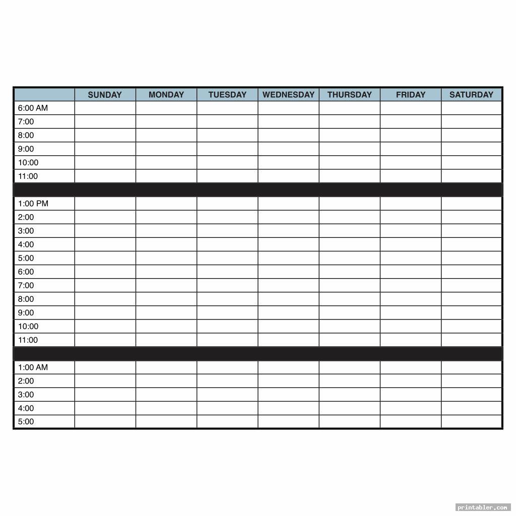 24 Hour Calendar Printable Gridgit