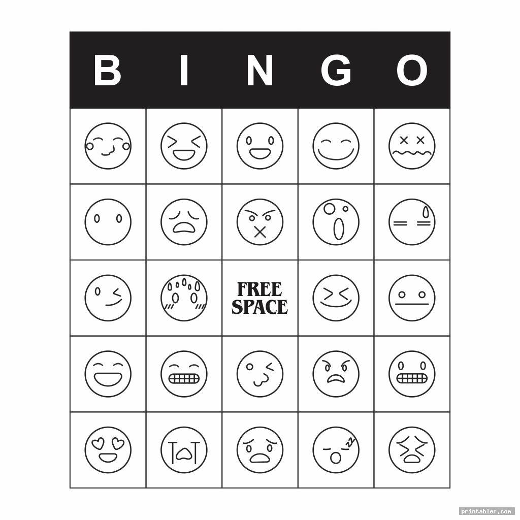 Emotions Bingo Printable Game Gridgit