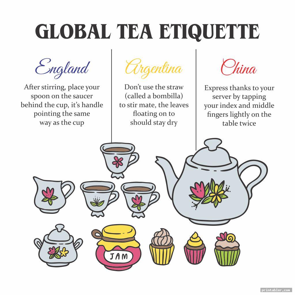 Tea Etiquette Printable Gridgit Tea Etiquette Printable Gridgit