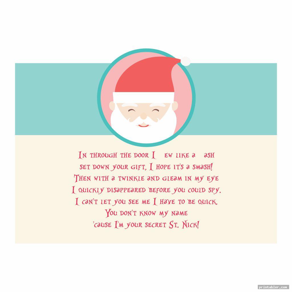 Printable Secret Santa Clues Printable Word Searches