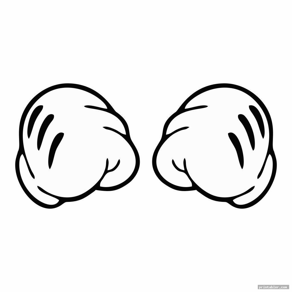 Mickey Mouse Hands Template Printable Gridgit