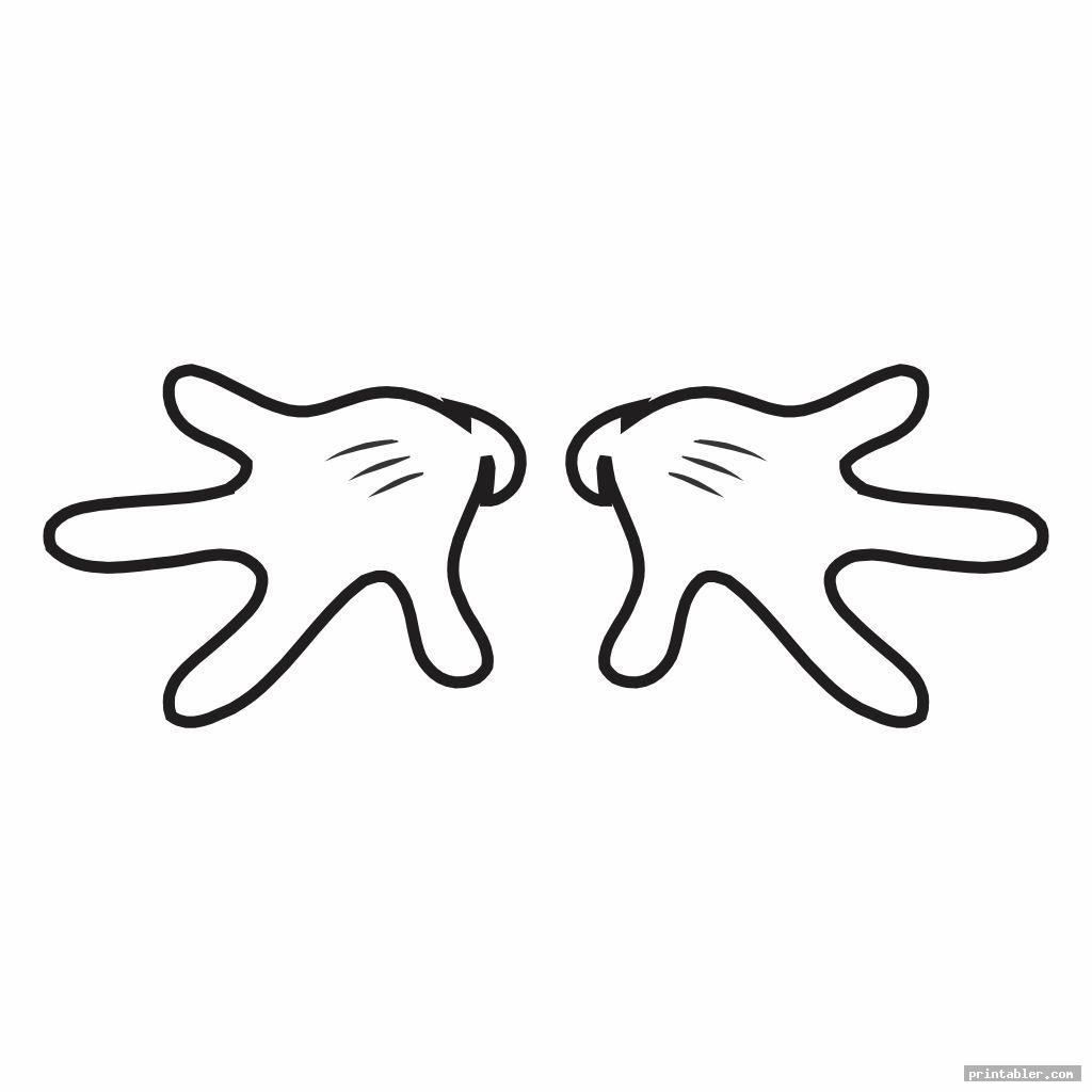Mickey Mouse Hands Template Printable Gridgit